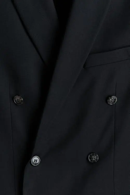 H&m Regular Fit Double-breasted Jacket With Peak Lapels