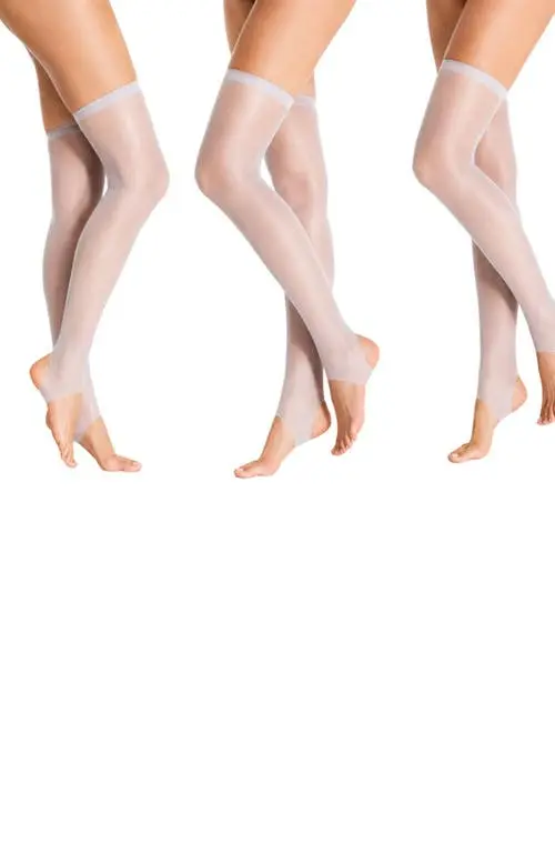 LECHERY® 3-pack Fashion Stirrup Thigh High Stockings - Grey