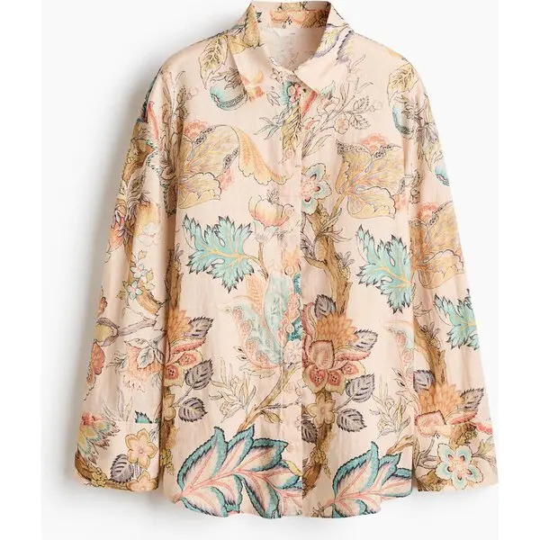 H&m Oversized Linen Shirt
