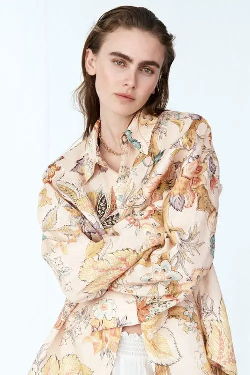 H&m Oversized Linen Shirt