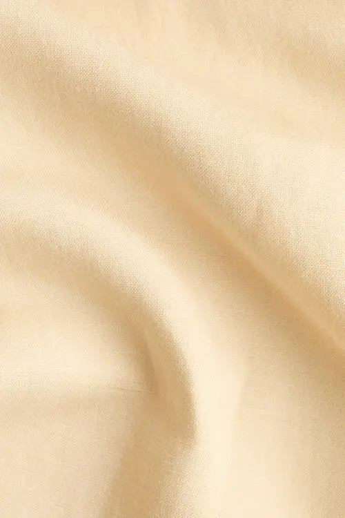 H&M Mama Linen-blend Drawstring Trousers - Light Yellow