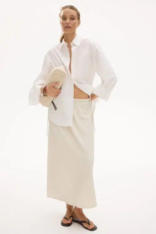 H&m Crinkled Drawstring Skirt