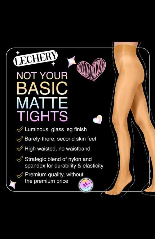 LECHERY® 7-pack Glossy Sheer Run-resistant Tights - Caramel