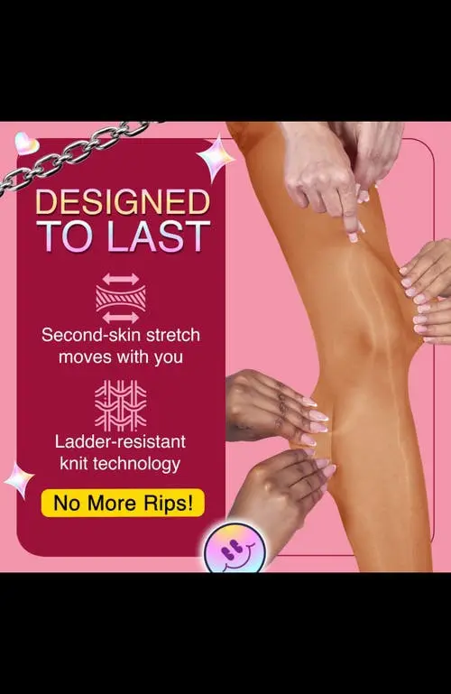 LECHERY® 7-pack Glossy Sheer Run-resistant Tights - Caramel