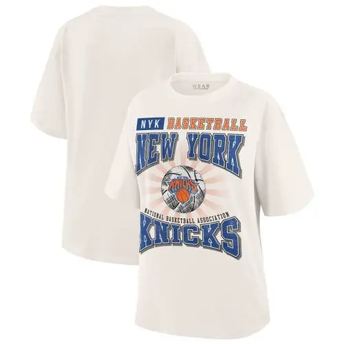 WEAR BY ERIN ANDREWS New York Knicks Graphic T-shirt - Cream
