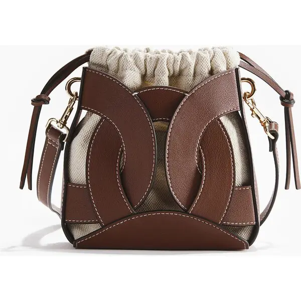 H&m Crossbody Bucket Bag With Drawstring Pouch