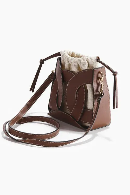 H&m Crossbody Bucket Bag With Drawstring Pouch
