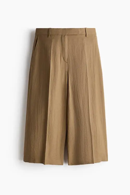H&M Tailored Linen-blend Culottes