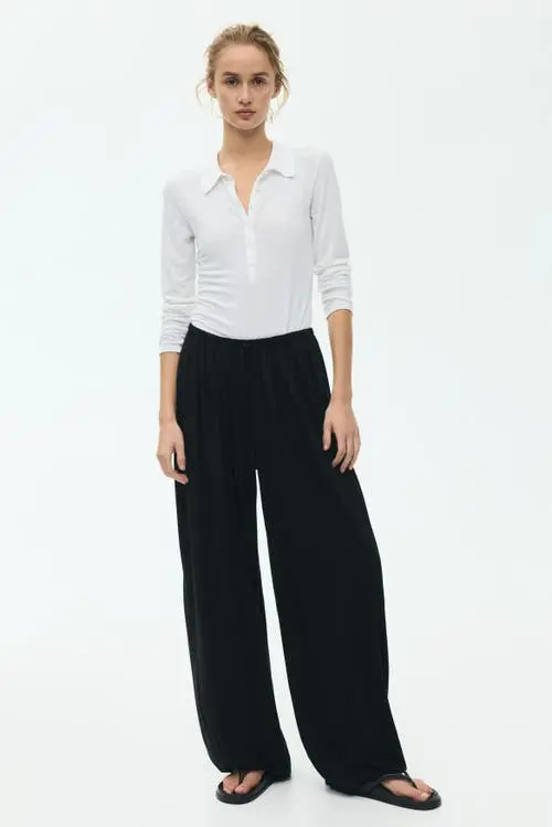 H&m Balloon Drawstring Trousers - Black