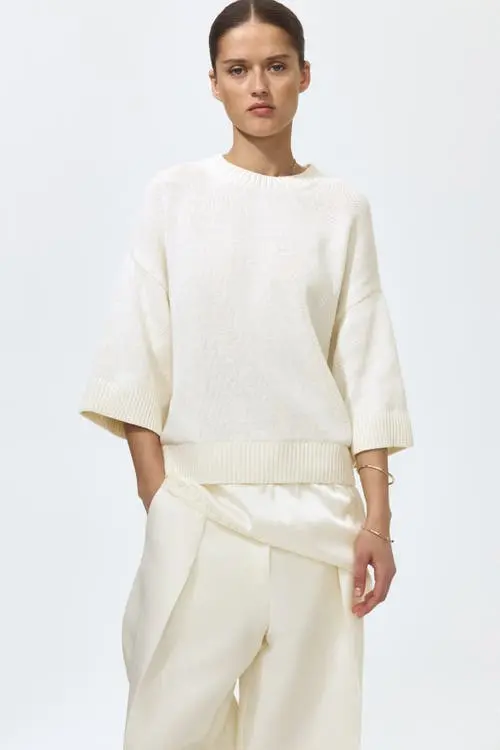 H&m Layered Jumper With Lace Trim
