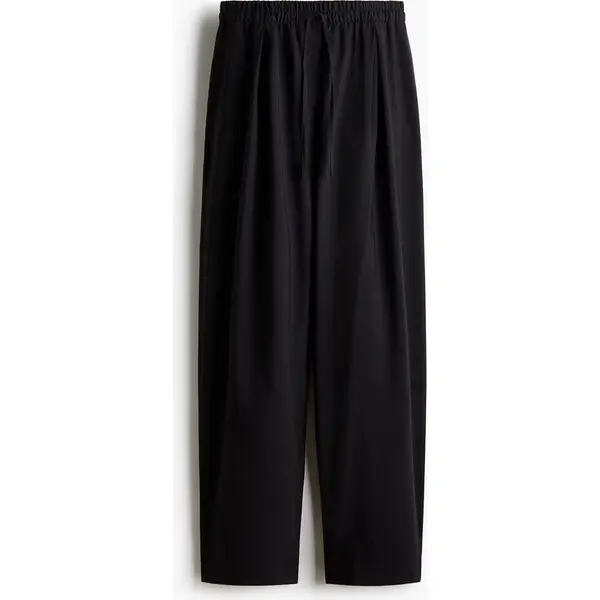H&m Barrel Drawstring Trousers - Black