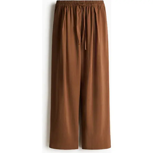 H&m Barrel Drawstring Trousers - Brown