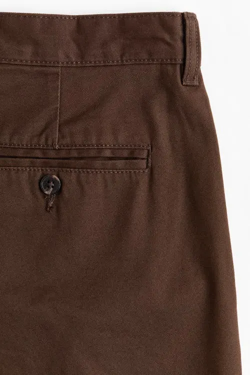 H&M Relaxed Fit Cotton Twill Chinos - Brown