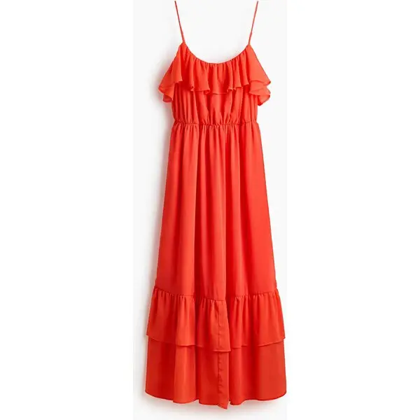 H&m Flounced Strappy Dress