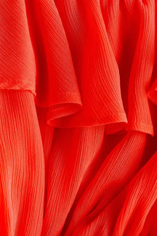 H&m Flounced Chiffon Maxi Dress