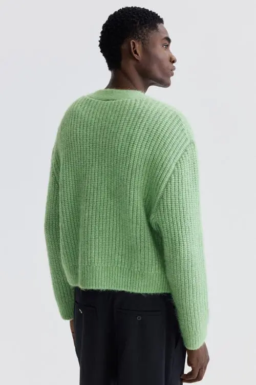H&m Loose Fit Rib Knit Alpaca Blend Cardigan