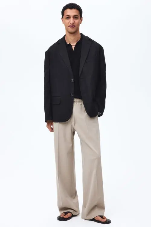 H&m Loose Fit Trousers - Beige