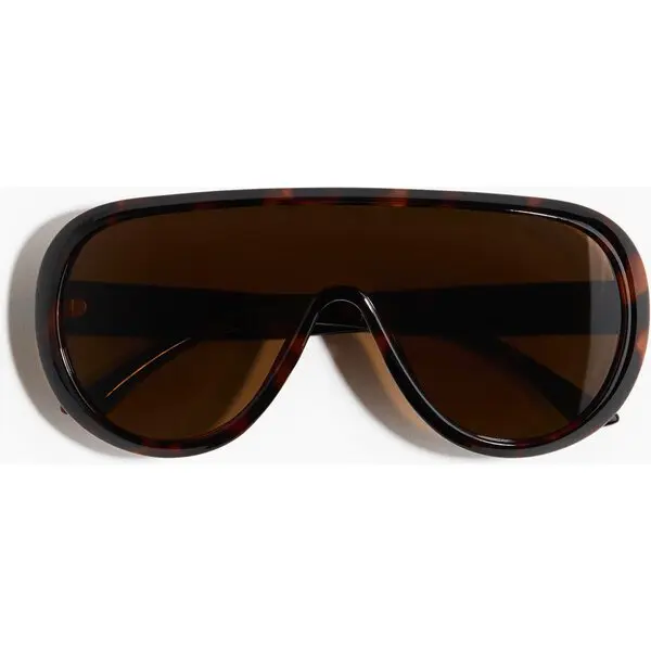H&m Shield Sunglasses - Brown/tortoiseshell Pattern