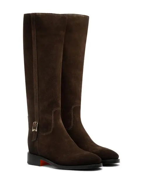 Santoni Suede Riding Boot