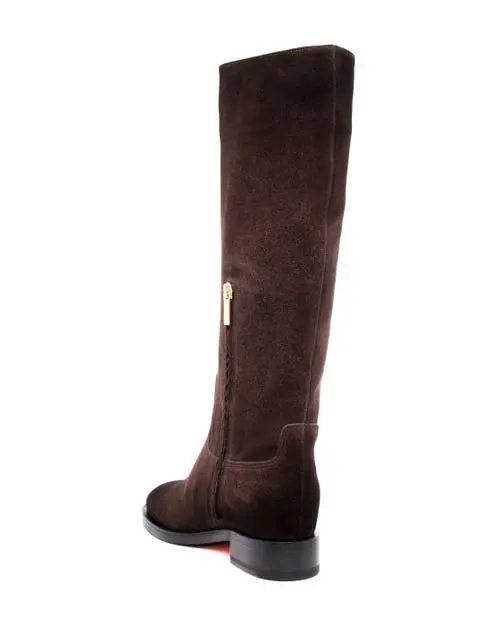 Santoni Suede Riding Boot