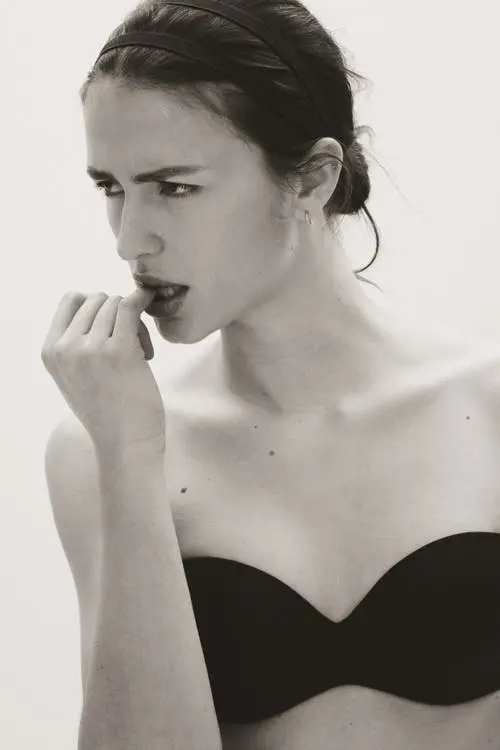 H&m Padded Microfibre Balconette Bra - Black
