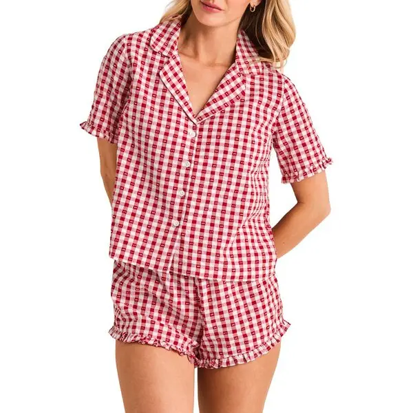 ADORE ME Barbara Short Pajama Set - Red