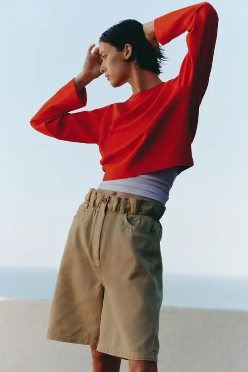 H&m Paper Bag Bermuda Shorts