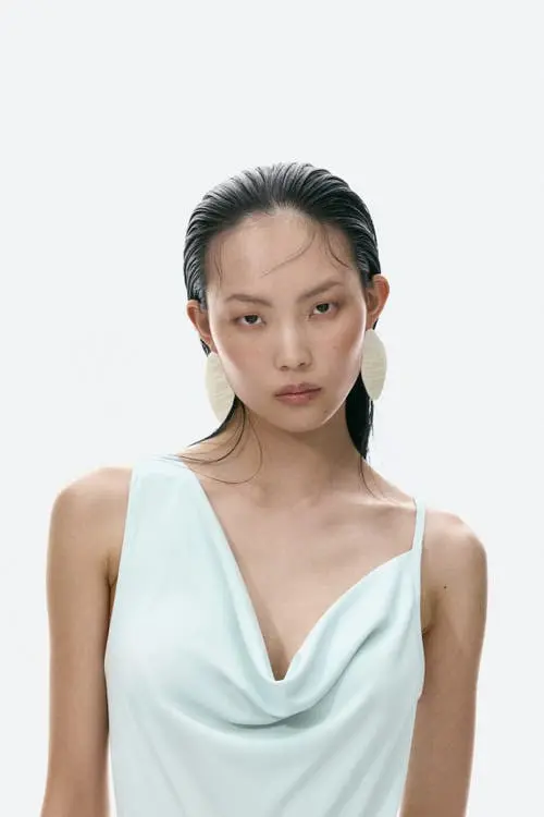 H&m Asymmetric Cowl Neck Maxi Dress