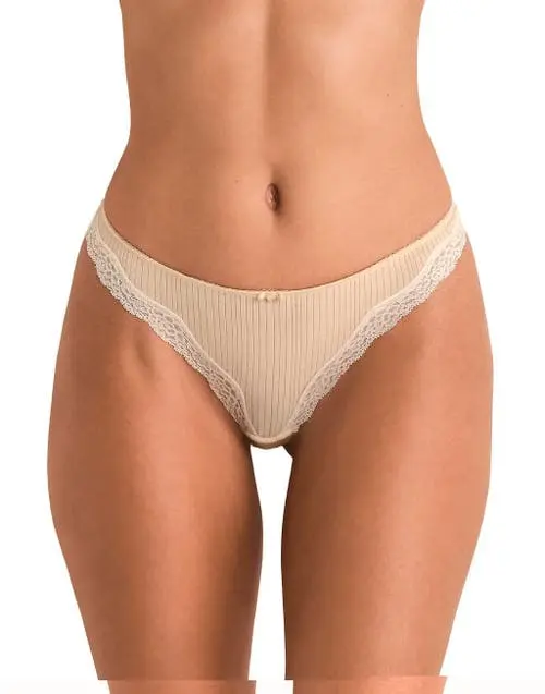 ADORE ME Lilou Thong Panties - Light Beige