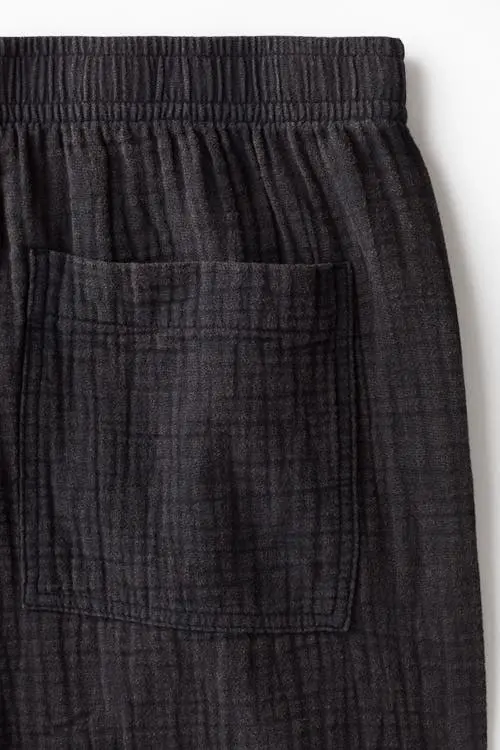 H&m Relaxed Fit Cotton Muslin Shorts With Drawstring
