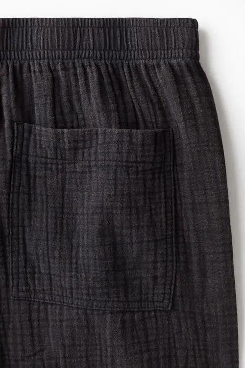 H&m Relaxed Fit Cotton Muslin Shorts With Drawstring