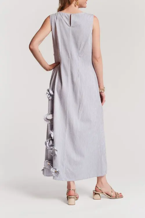 FRANCES VALENTINE Seersucker Origami Dress