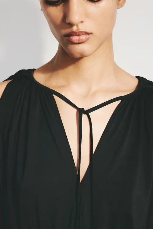 H&m Cape-detail Jersey Dress