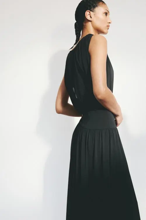 H&m Cape-detail Jersey Dress