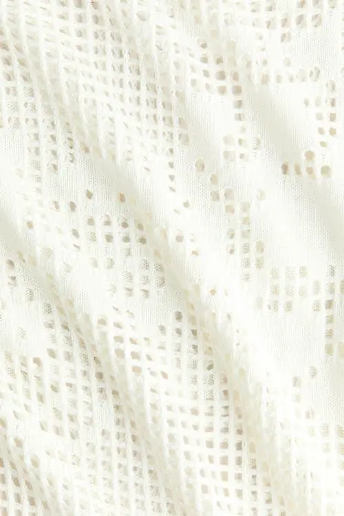 H&m Motif Detail Crochet-look Mini Dress