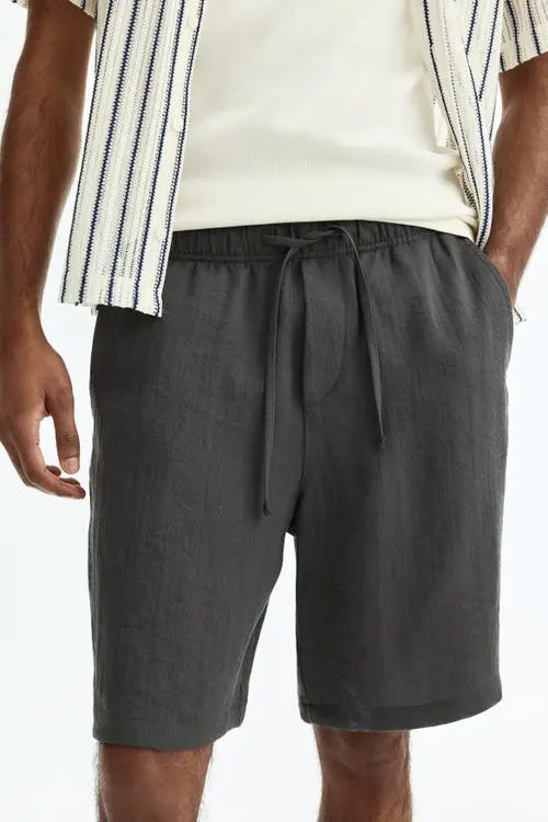 H&m Loose Fit Shorts - Dark Gray