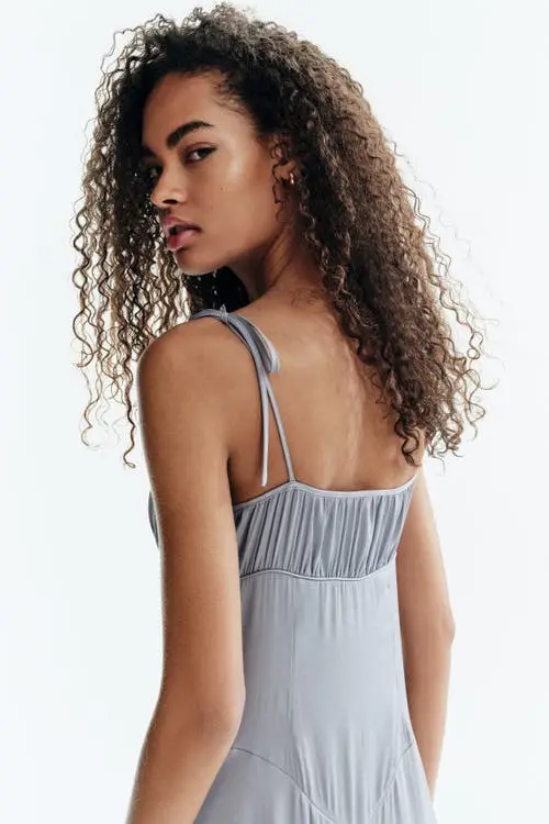 H&m Frill-trimmed Tie-strap Maxi Dress