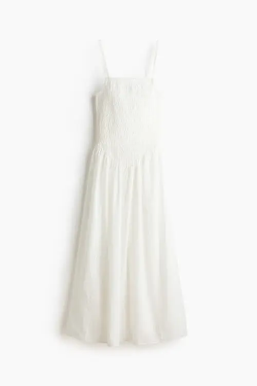 H&m Smocked Flared Maxi Dress