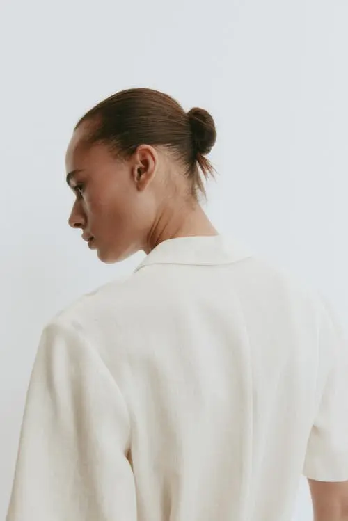 H&m Viscose-blend Weave Shirt Dress With Tie Belt