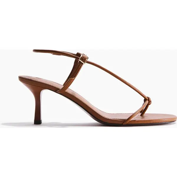 H&m Heeled Strappy Sandals - Brown