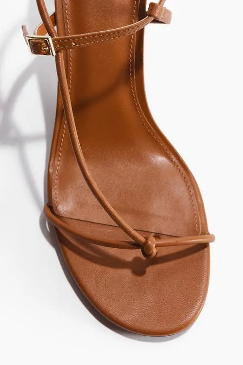 H&m Heeled Strappy Sandals - Brown