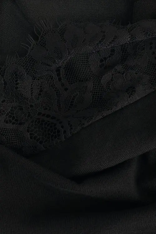 H&m Lace Trimmed V-neck Knee-length Dress