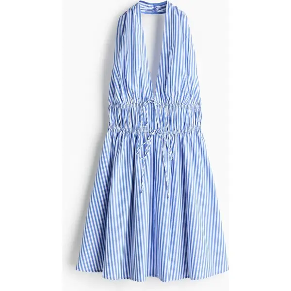 H&m Drawstring-detail Halterneck Dress