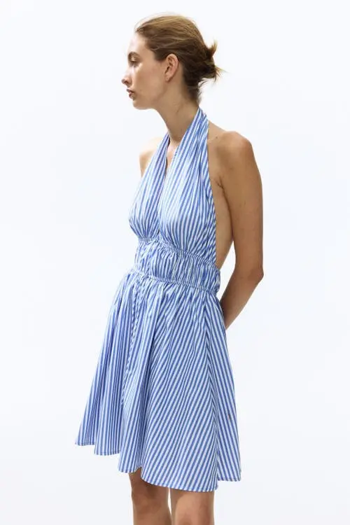 H&m Drawstring-detail Halterneck Dress