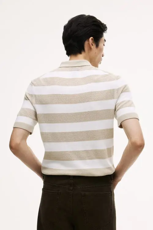 H&m Regular Fit Knitted Polo Shirt