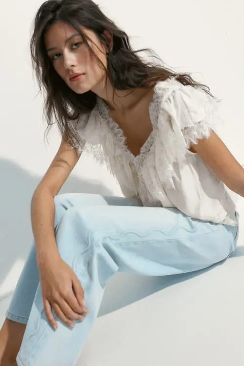 H&m Wide High Waist Jeans