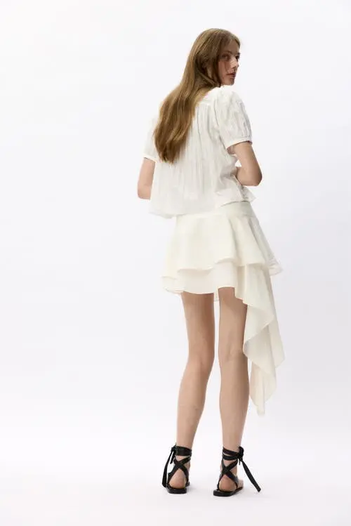 H&m Draped-panel Tiered Skirt