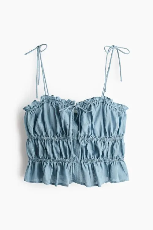 H&m Tie-strap Top - Blue