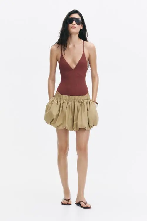 H&m Padded-cup High Leg Swimsuit