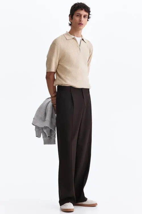 H&m Slim Fit Polo Shirt - Beige